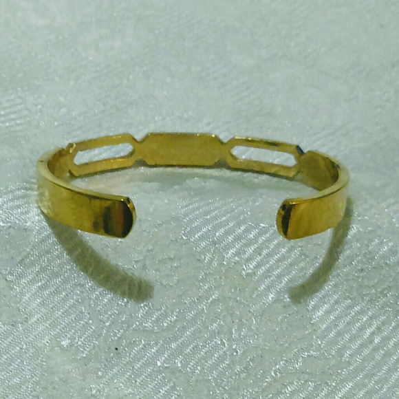 Anson | Jewelry | Anson Gold Tone Identification Id Cuff Bracelet ...